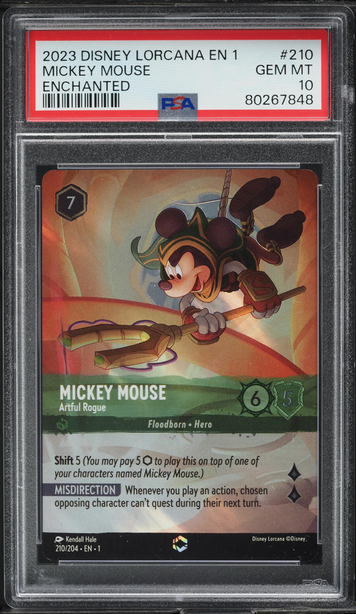 2023 Disney Lorcana The First Chapter Enchanted Mickey Mouse #210 PSA ...