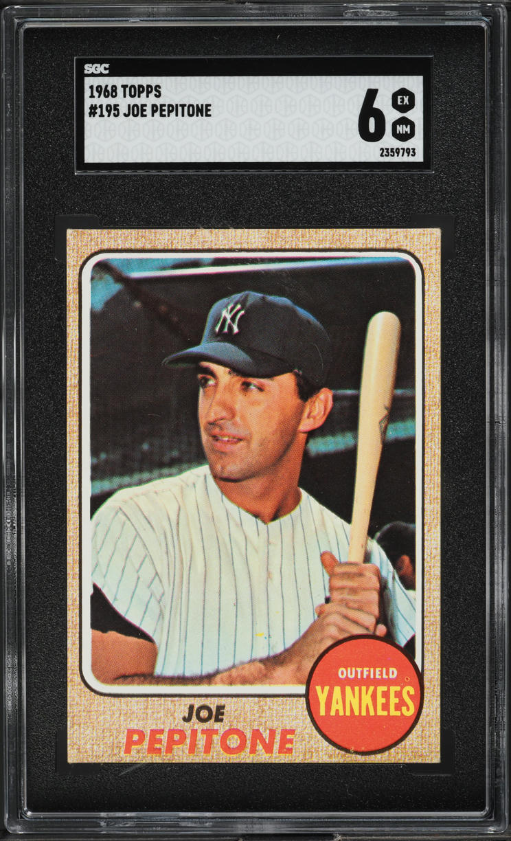 1968 Topps Joe Pepitone #195 SGC 6 EXMT on Fanatics Collect