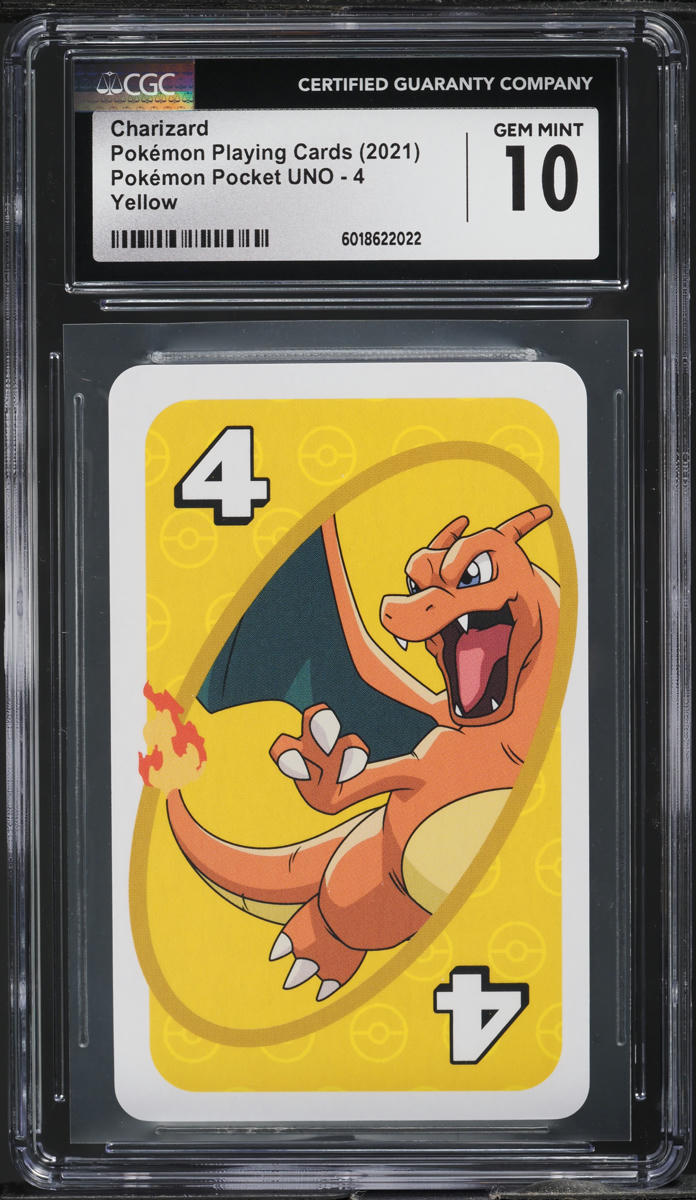 2021 Pokemon Sword & Shield UNO Asia Back Yellow Charizard #4 CGC 10 ...