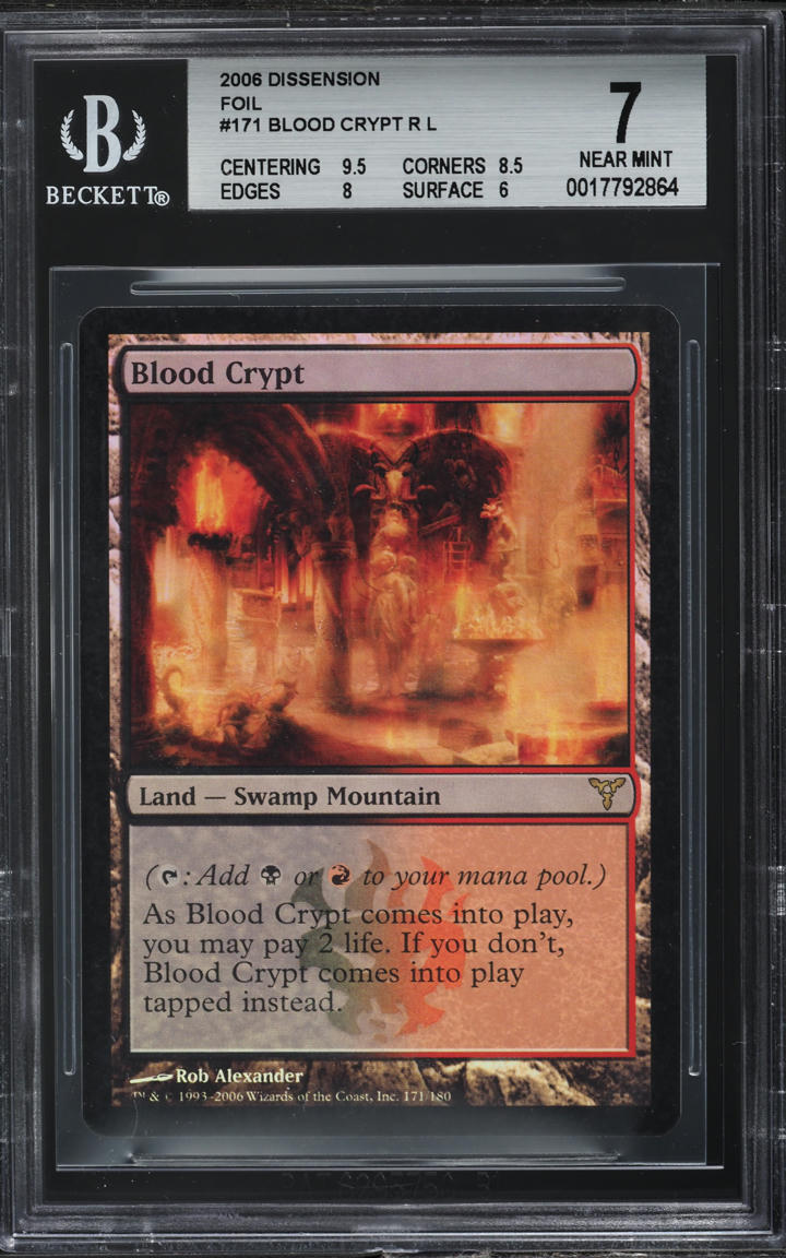 2006 Magic The Gathering MTG Dissension Foil Blood Crypt BGS 7 NRMT on ...