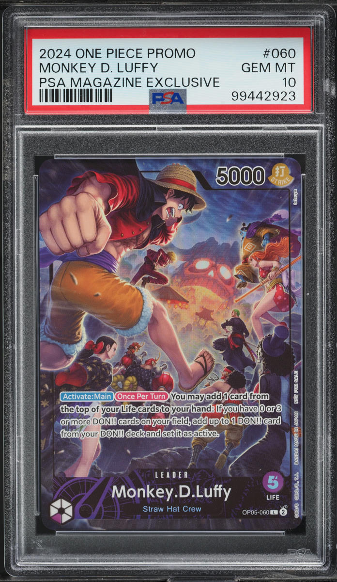 2024 One Piece Promo PSA Magazine Exclusive Monkey D. Luffy #OP05-060 ...