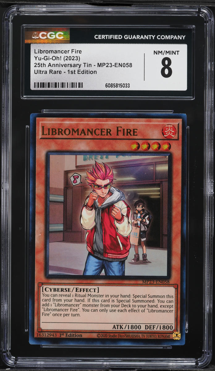 2023 Yu-Gi-Oh! 25th Anniversary 1st Edition Ultra Rare Libromancer Fire #MP23-EN058 CGC 8 NM-MT ...