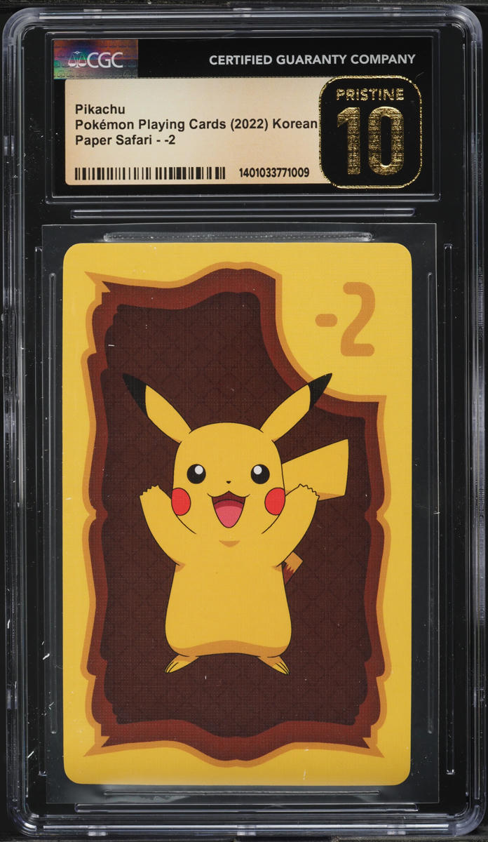 2022 Pokemon Korean Playing Cards Paper Safari Pikachu #-2 CGC 10 ...