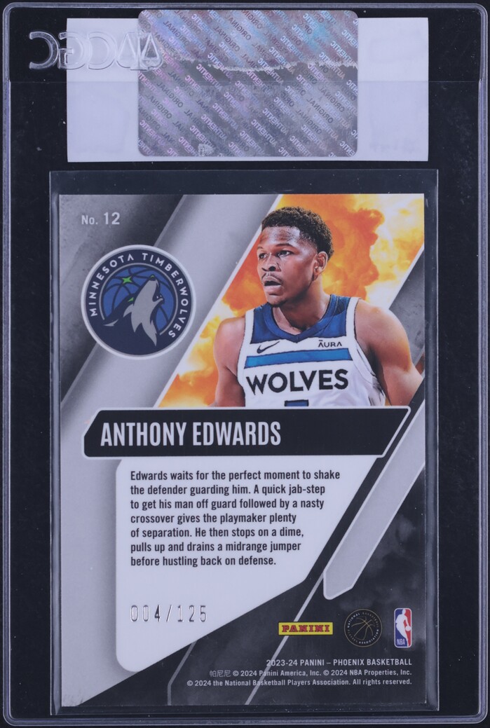 2023 Panini Phoenix Operations Detonation Red Anthony Edwards /125 #12 ...