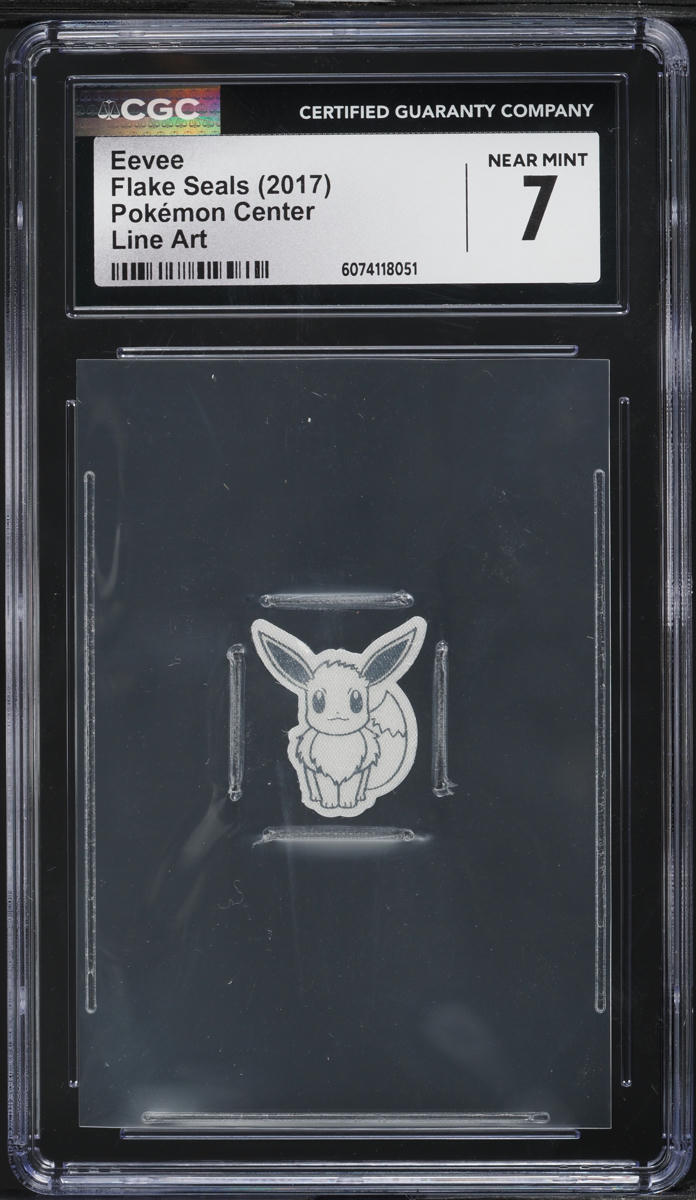 2017 Pokemon Center Flake Seals Line Art Eevee CGC 7 NRMT on Fanatics ...