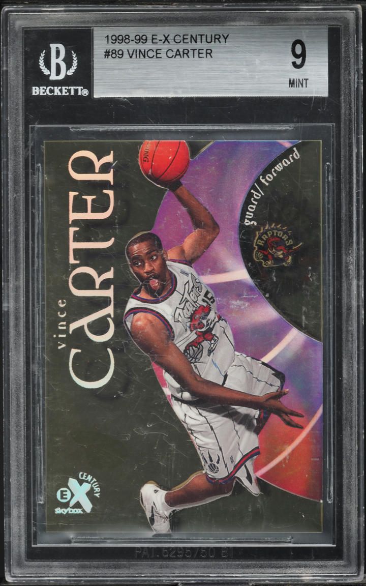 1998 Skybox E-X Century Vince Carter ROOKIE #89 BGS 9 MINT on Fanatics Collect