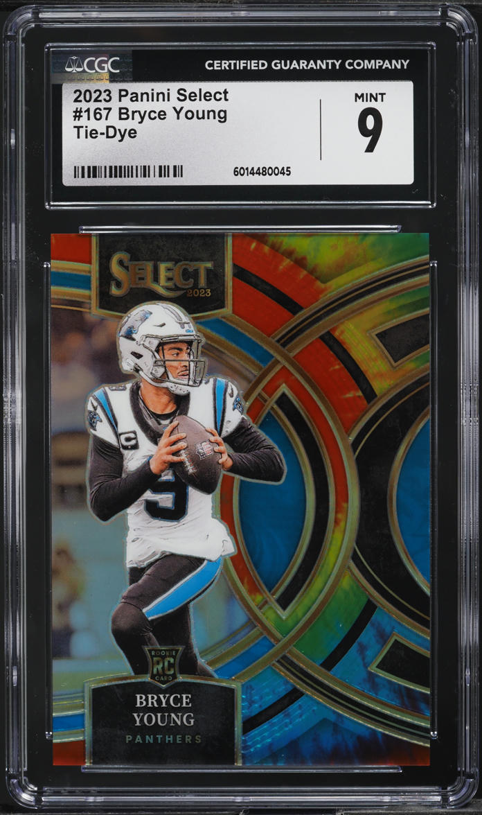 2023 Select Premier Tie-Dye Prizm Bryce Young ROOKIE /25 #167 CGC 9 ...