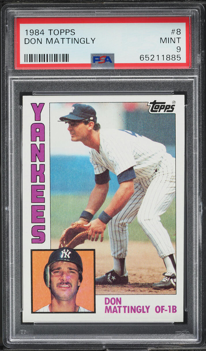 1984 Topps Don Mattingly ROOKIE #8 PSA 9 MINT on Fanatics Collect