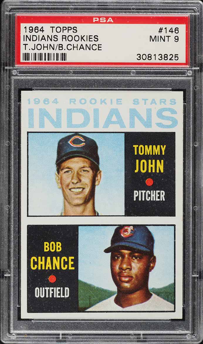 1964 Topps Tommy John ROOKIE #146 PSA 9 MINT on Fanatics Collect