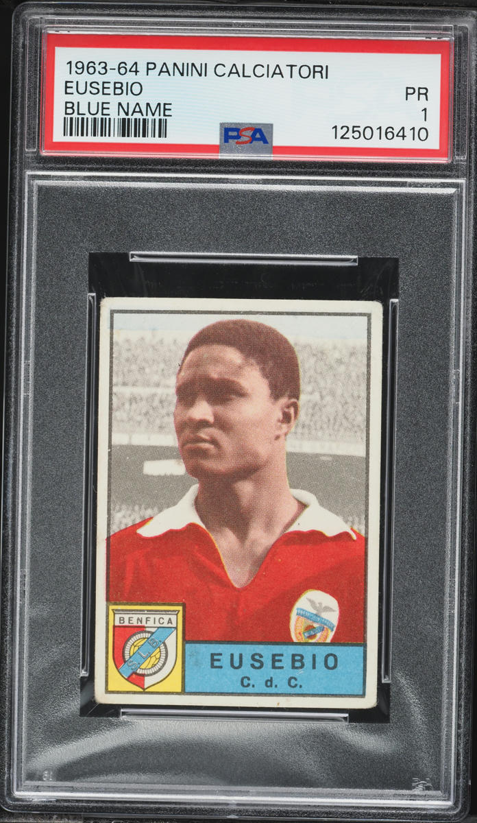 1963 Panini Calciatori Blue Name Eusebio ROOKIE PSA 1 PR on Fanatics ...