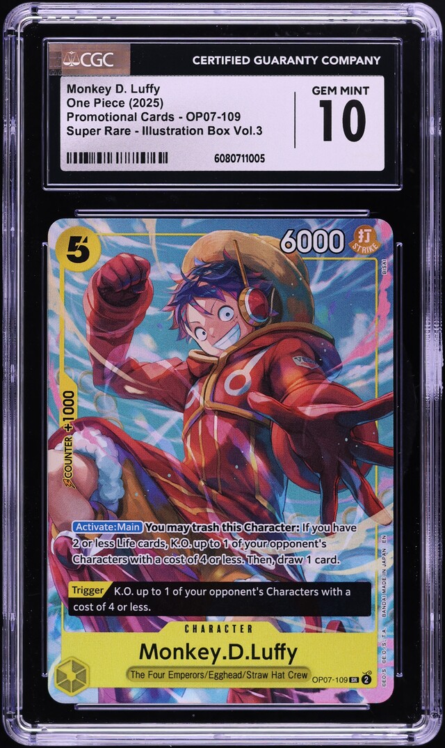 2025 One Piece Promo Illustration Box Vol. 3 Monkey D. Luffy #OP07-109 ...