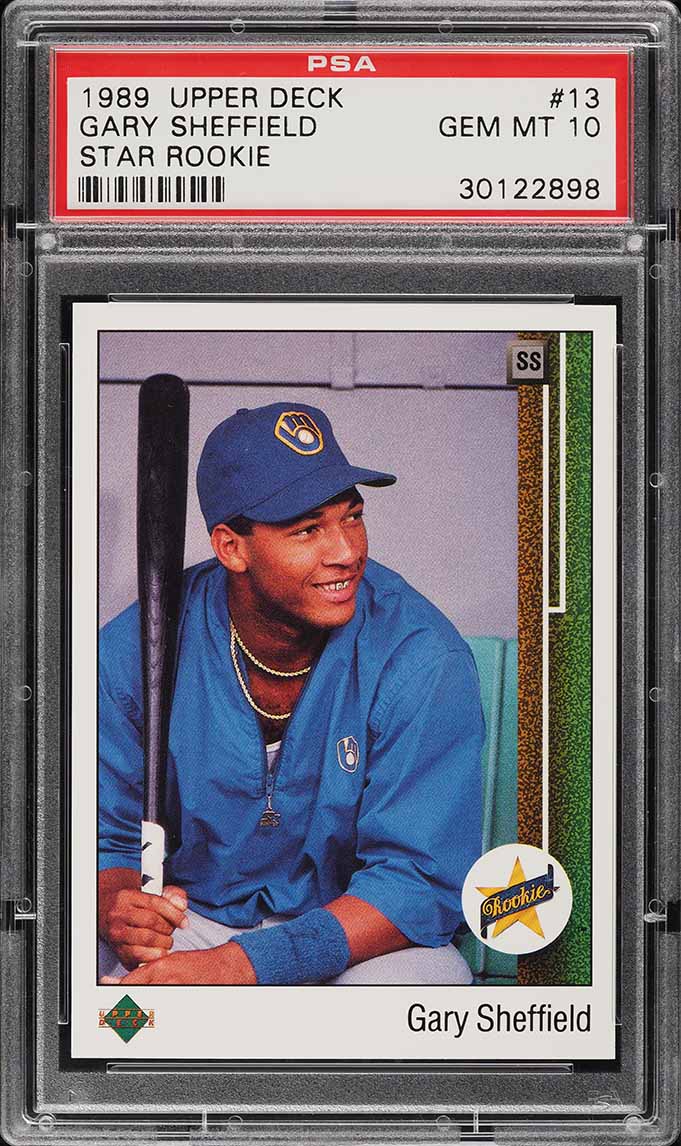 1989 Upper Deck Gary Sheffield ROOKIE #13 PSA 10 GEM MINT on Fanatics ...