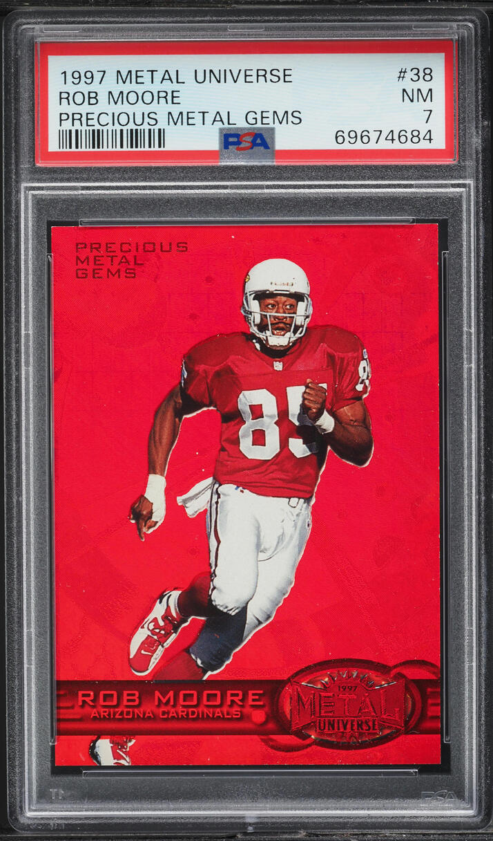 1997 Metal Universe Precious Metal Gems PMG Red Rob Moore /150 #38 PSA ...