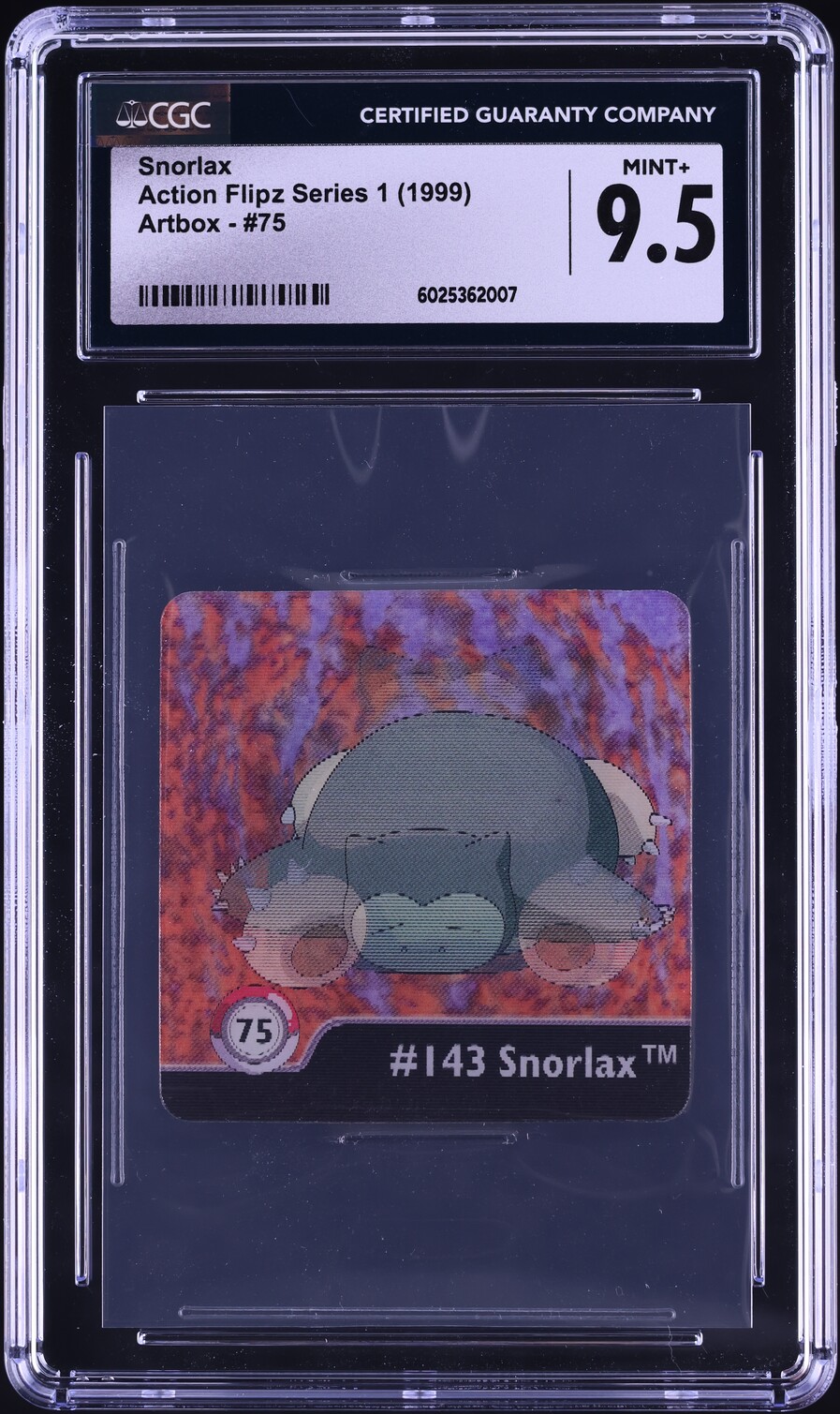1999 Pokemon Action Flipz Series 1 Snorlax #75 CGC 9.5 MINT+ on ...