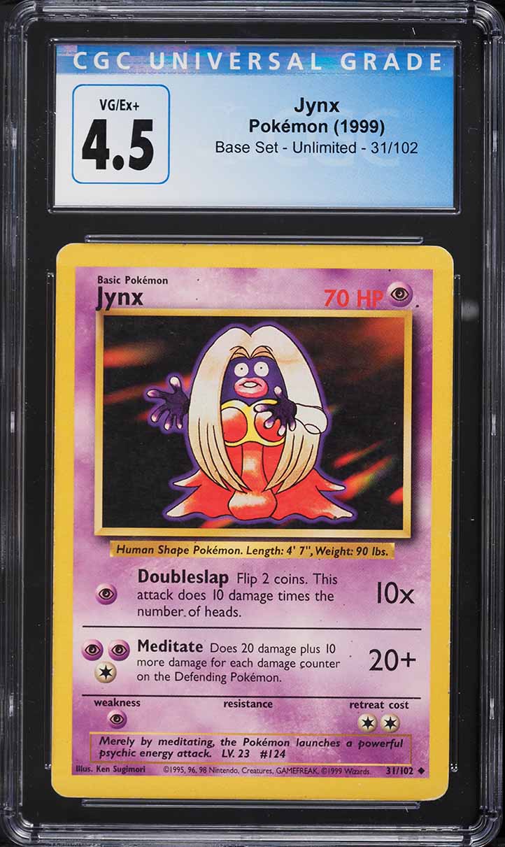 1999 Pokemon Base Set Jynx #31 CGC 4.5 VGEX+ on Fanatics Collect