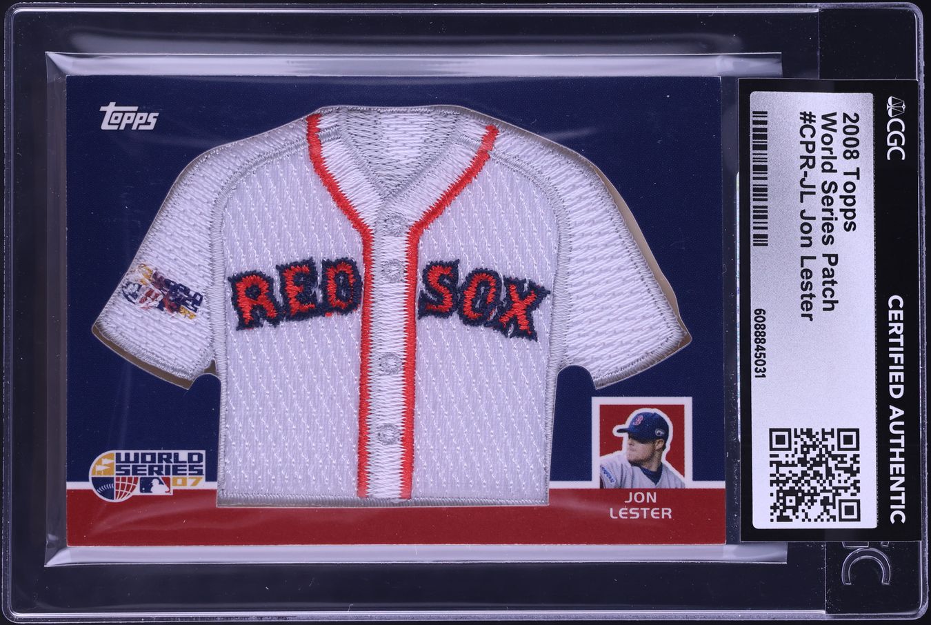 2008 Topps World Series Patch Jon Lester PATCH /499 #CPR-JL CGC AUTH on ...