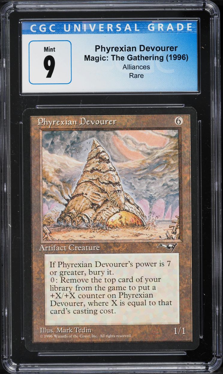 1996 Magic The Gathering MTG Alliances Phyrexian Devourer CGC 9 MINT on ...