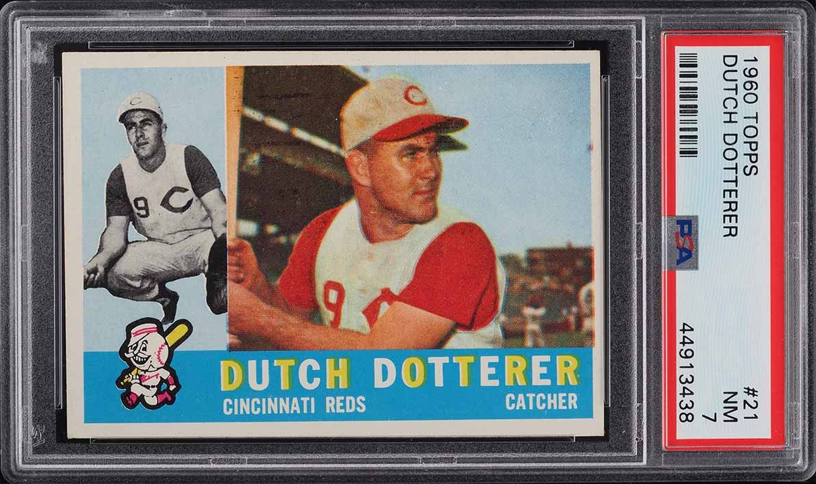 1960 Topps Dutch Dotterer #21 PSA 7 NRMT on Fanatics Collect