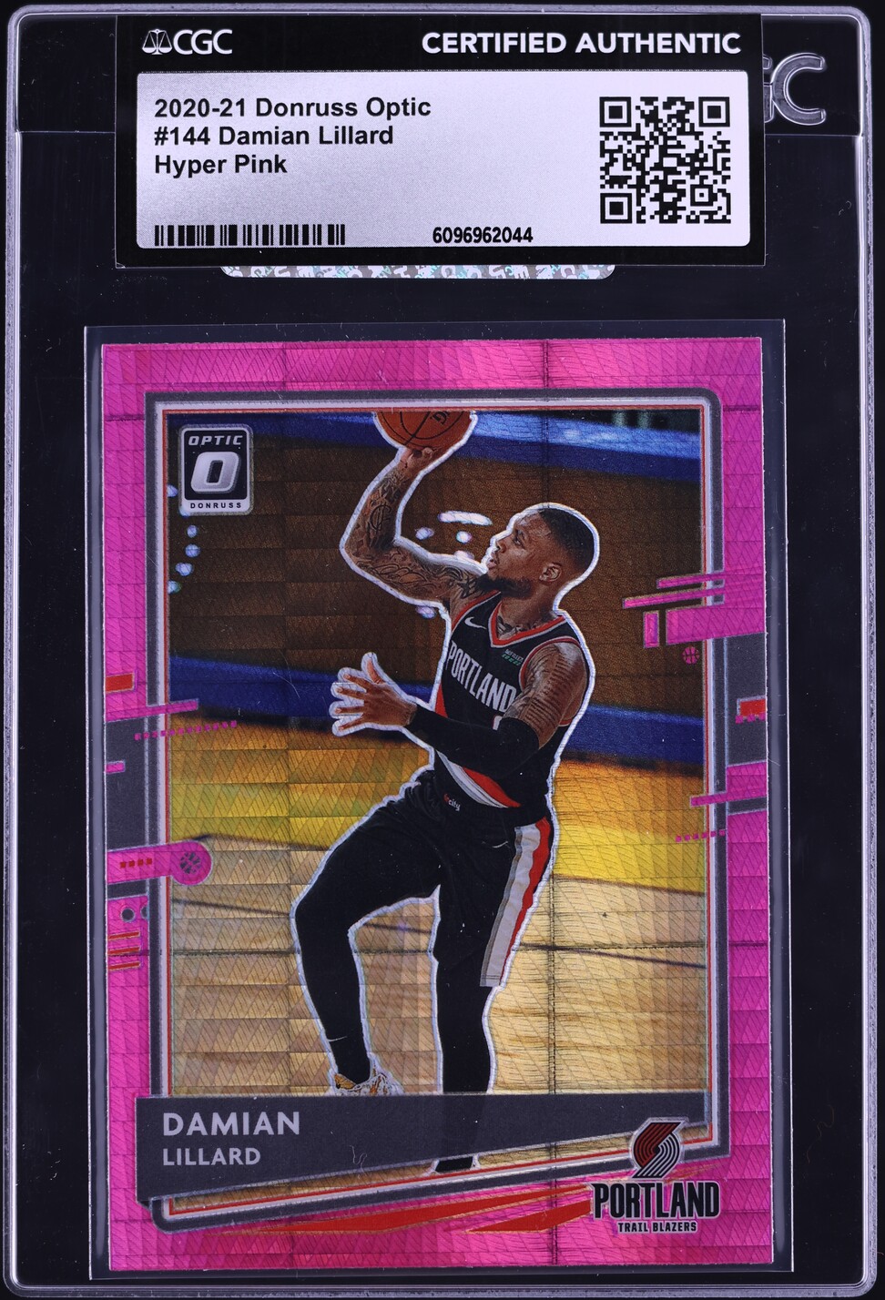 2020 Donruss Optic Hyper Pink Damian Lillard #144 CGC AUTH on Fanatics ...