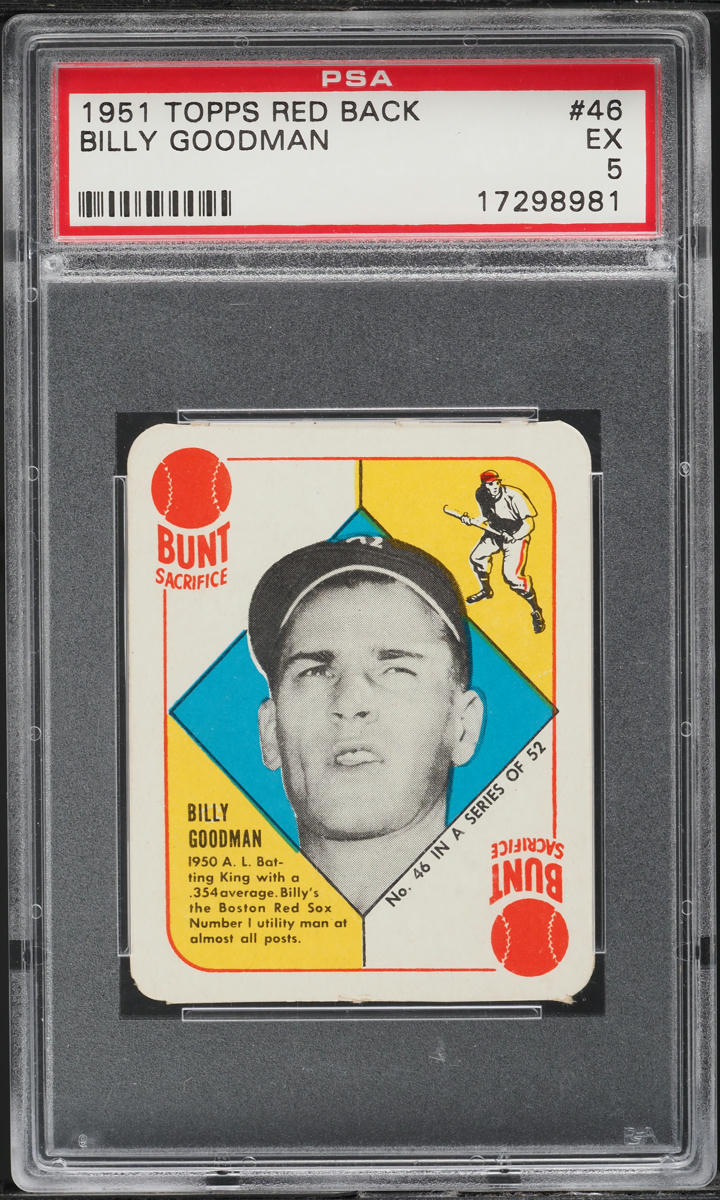 1951 Topps Red Back Billy Goodman #46 PSA 5 EX on Fanatics Collect