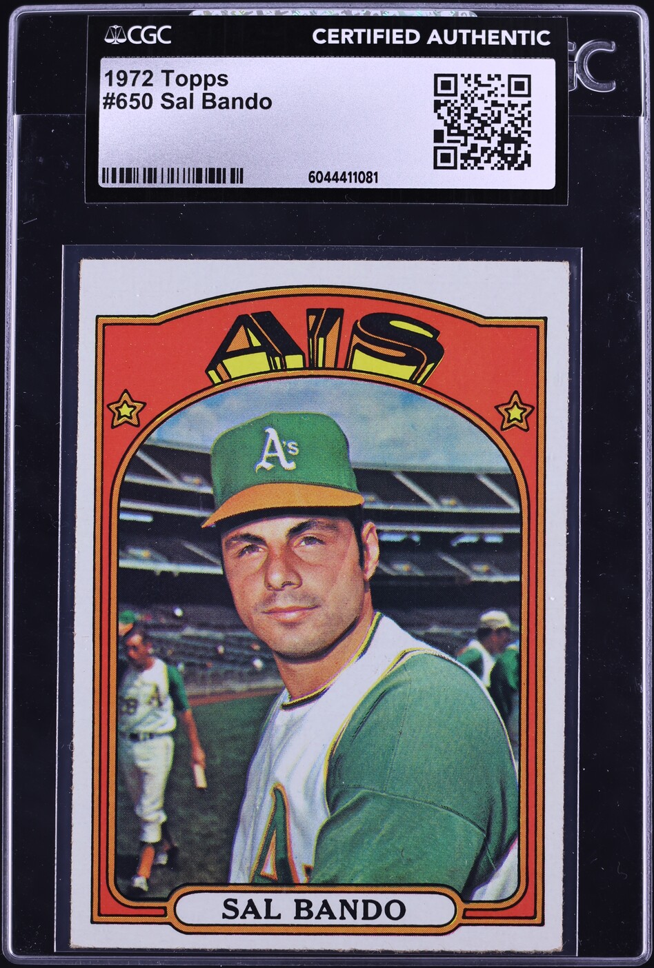 1972 Topps Sal Bando #650 CGC AUTH on Fanatics Collect