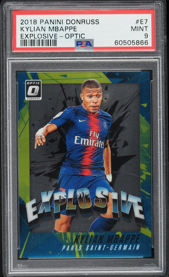 2018 Donruss Optic Explosive Kylian Mbappe ROOKIE #E-7 PSA 9 MINT on ...