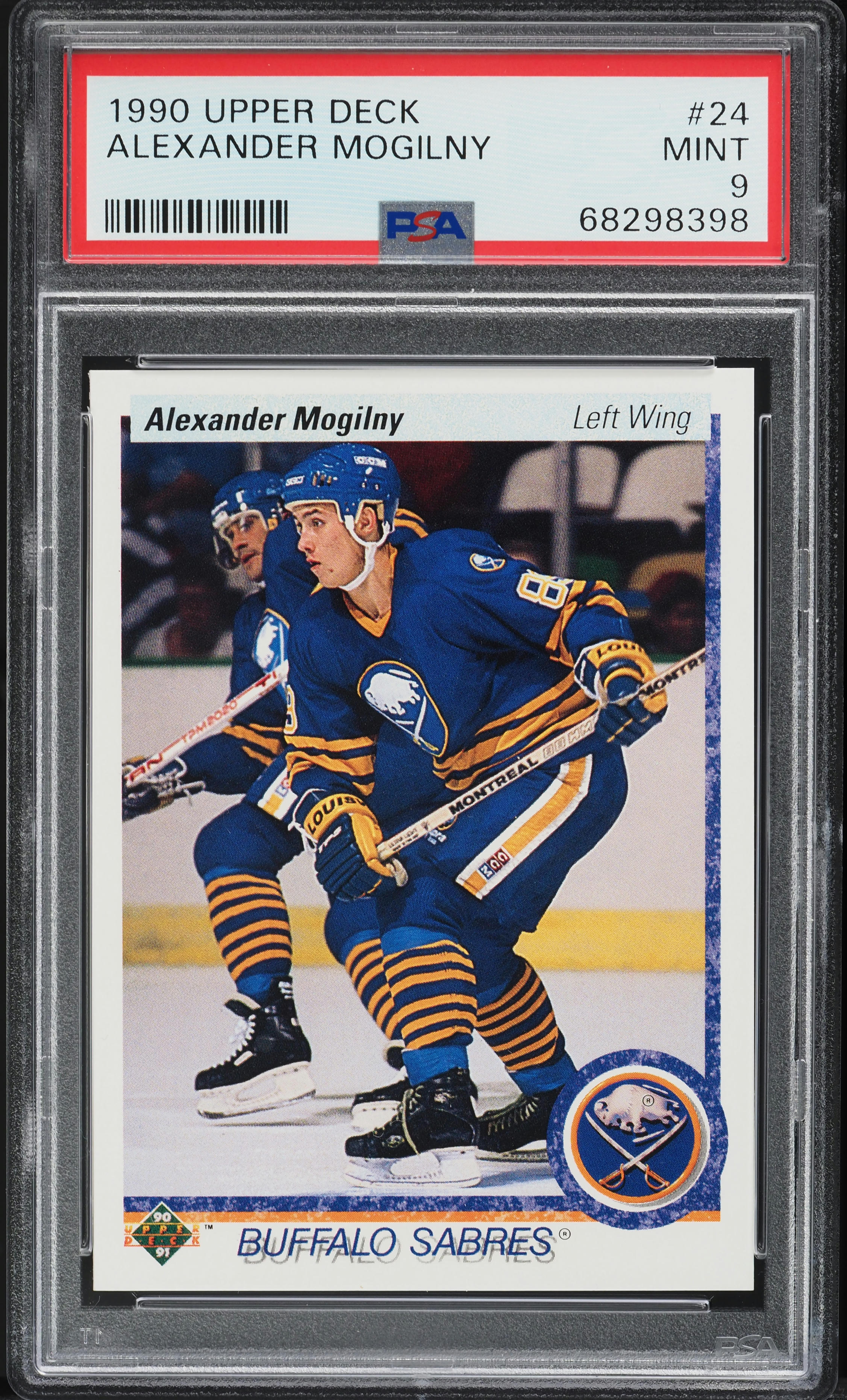 1990 Upper Deck Hockey Alexander Mogilny ROOKIE #24 PSA 9 MINT on ...