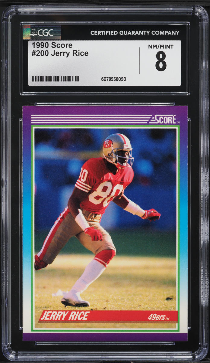 1990 Score Football Jerry Rice #200 CGC 8 NM-MT on Fanatics Collect