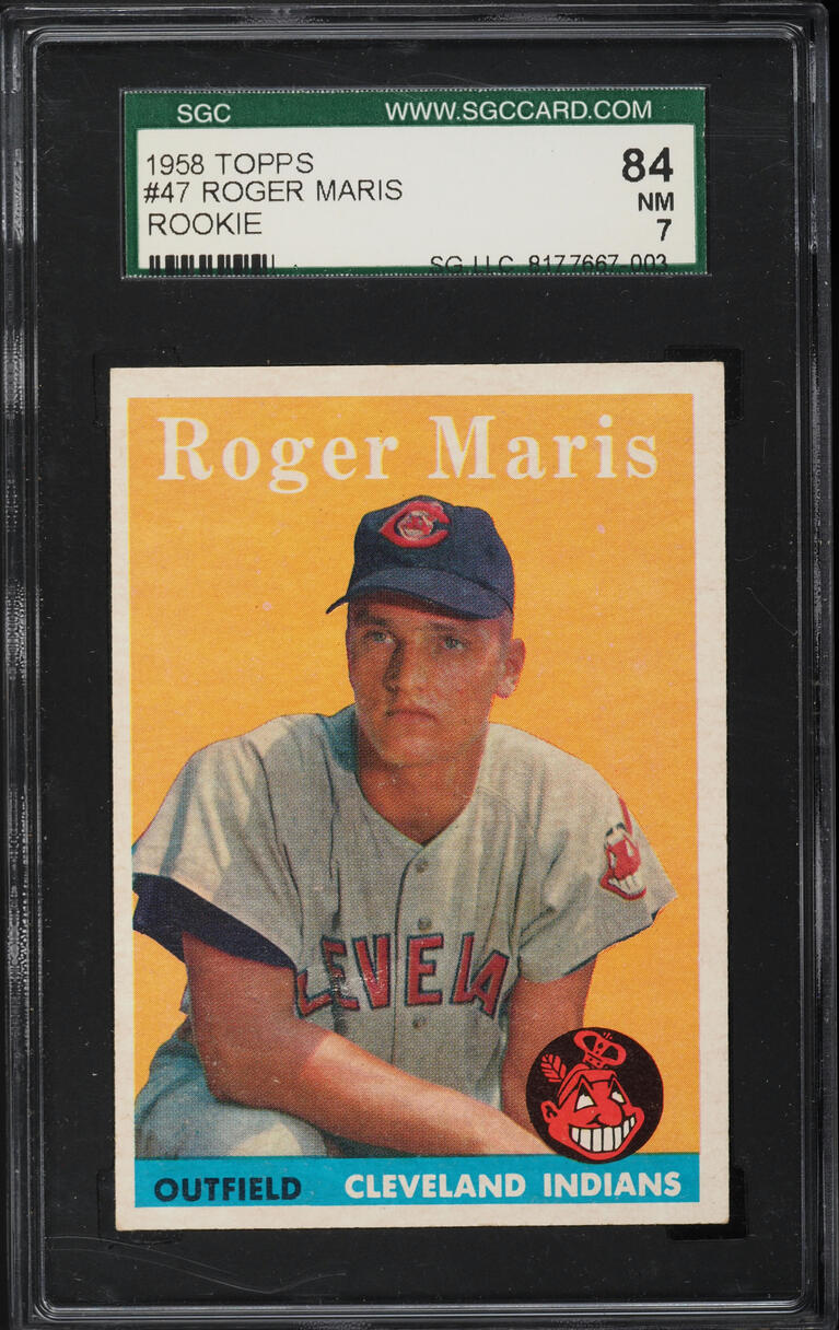 1958 Topps Roger Maris ROOKIE #47 SGC 7 NRMT on Fanatics Collect