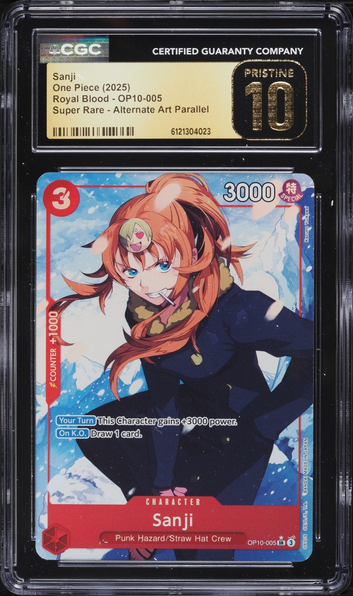 2025 One Piece Royal Blood Alt Art Sanji #OP10-005 CGC 10 PRISTINE on ...