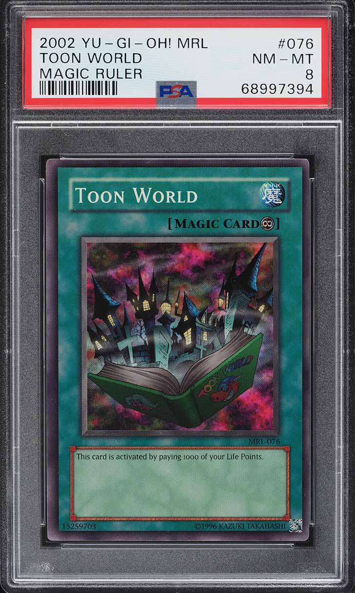 2002 Yu-Gi-Oh! Magic Ruler Toon World #MRL-076 PSA 8 NM-MT on Fanatics ...