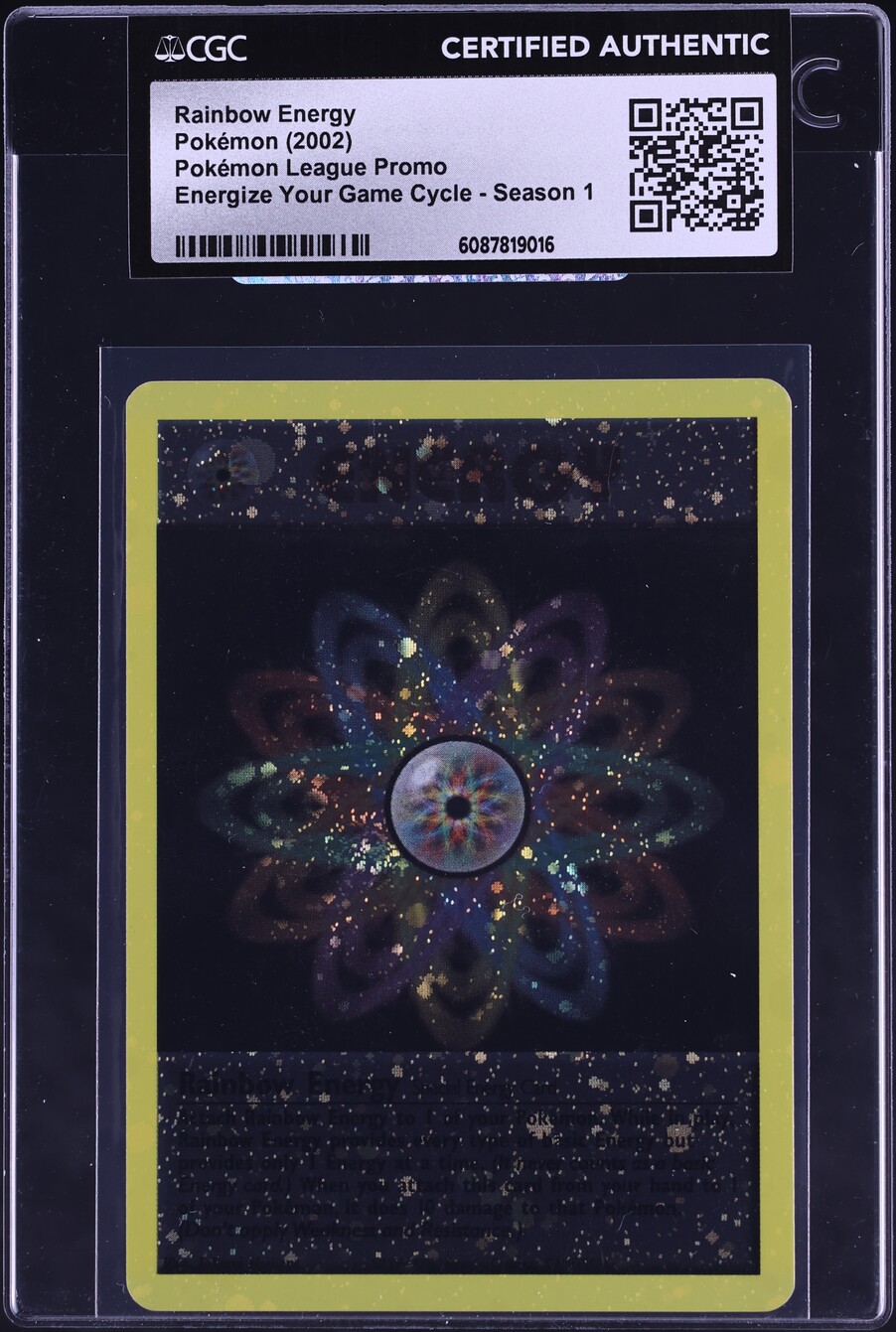 2002 Pokemon League Promo Energize Your Game Cycle Rainbow Energy CGC ...