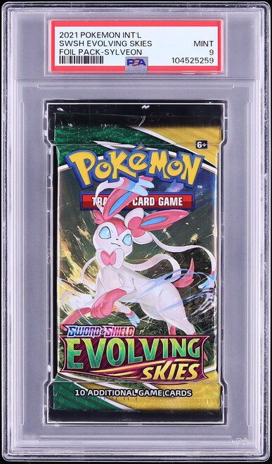 2021 Pokemon International SWSH Evolving Skies Foil Pack Sylveon PSA 9 ...
