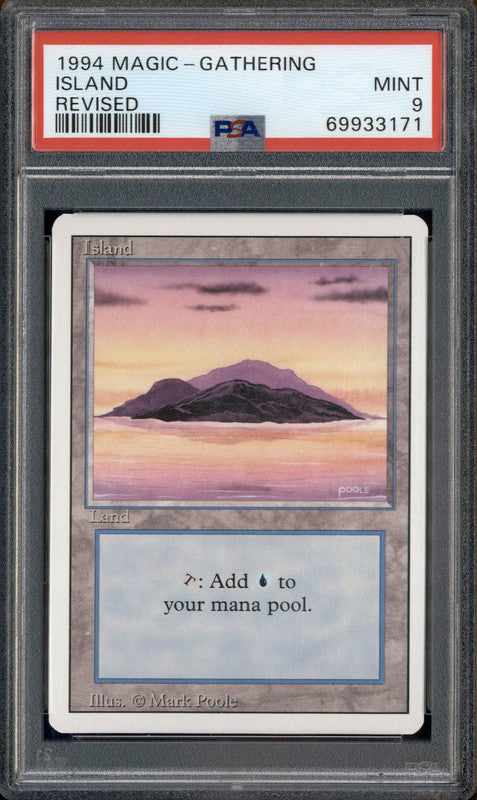 1994 Magic the Gathering Revised Island PSA 9 on Fanatics Collect