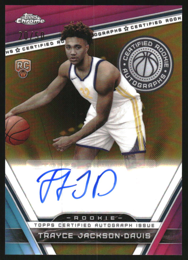 2023-24 Topps Chrome Rookie Autographs Gold Trayce Jackson-Davis RC ...