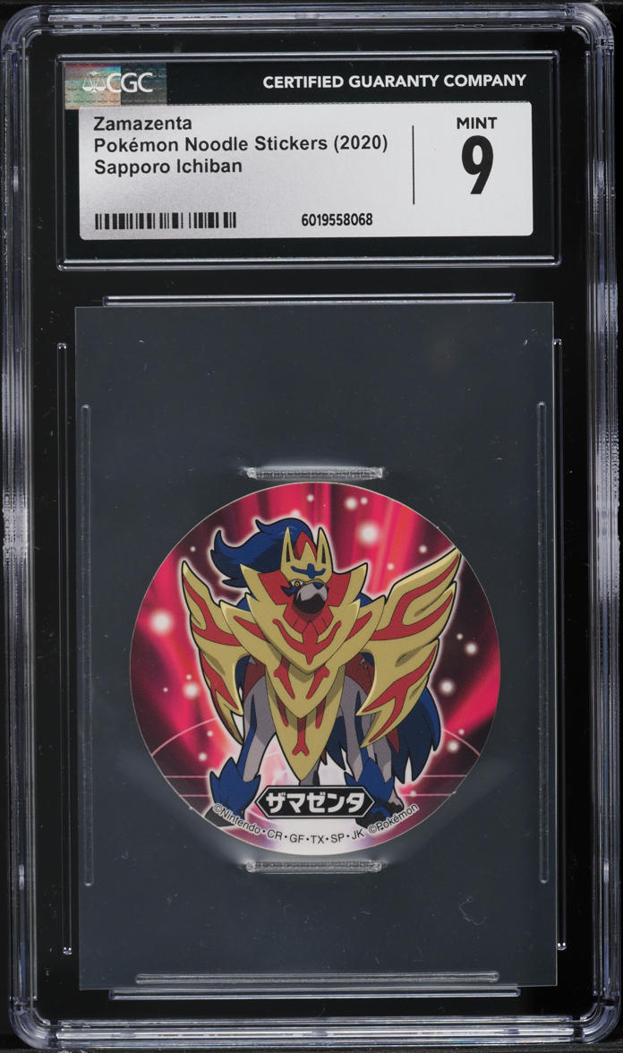 2020 Pokemon Japanese Noodle Stickers Sapporo Ichiban Zamazenta CGC 9 ...