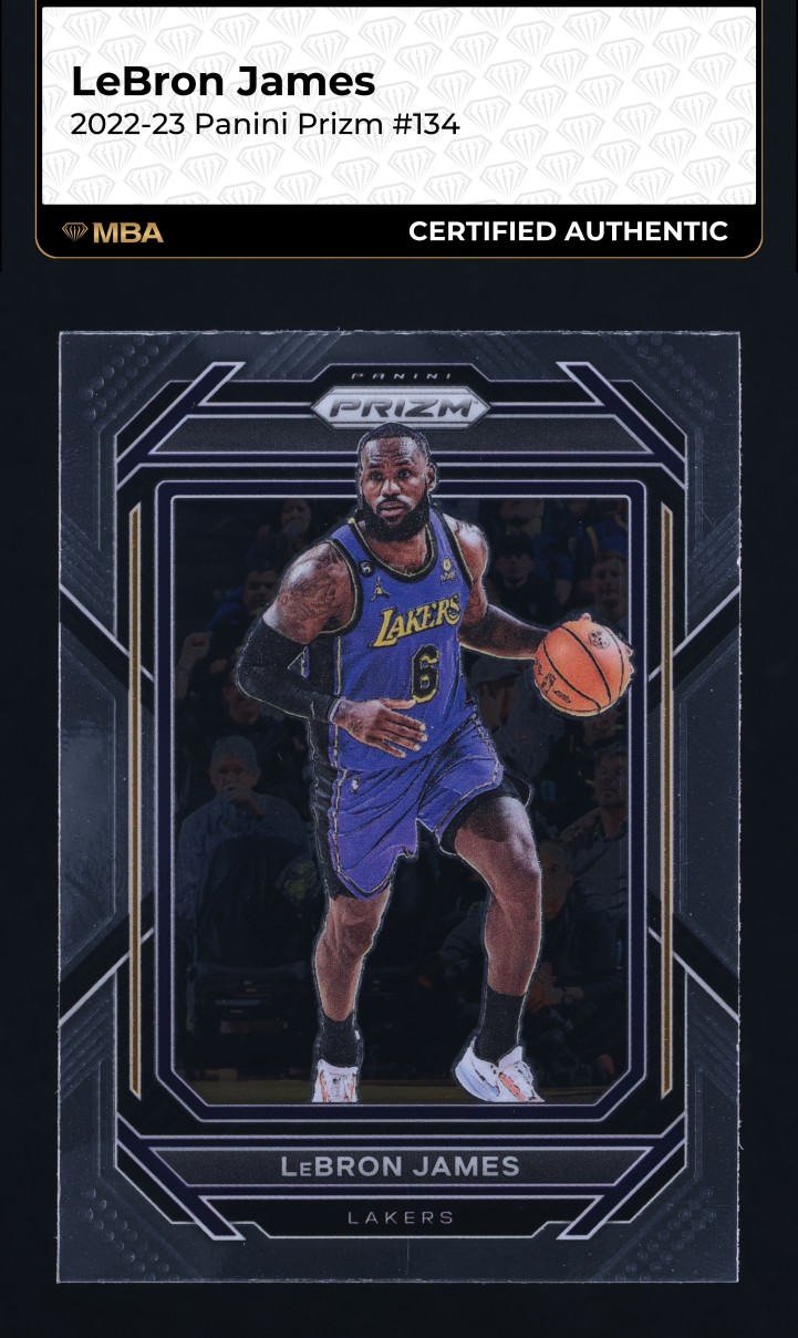 2022 Panini Prizm LeBron James #134 MBA AUTH on Fanatics Collect