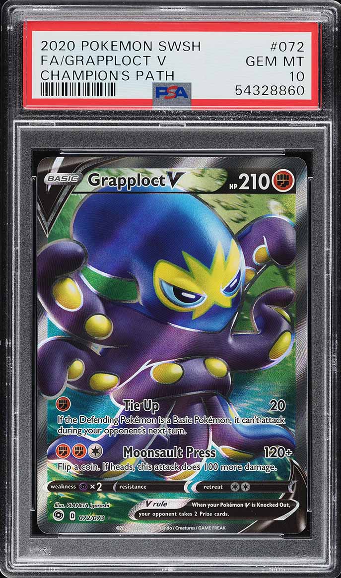 2020 Pokemon Sword & Shield Champion's Path Full Art Grapploct V #72 ...