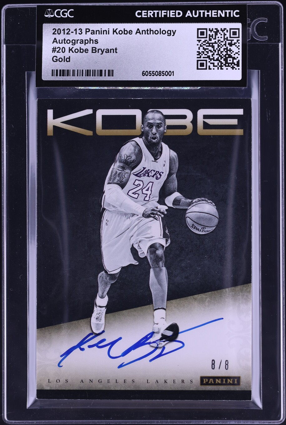 2012 Panini Kobe Anthology Gold Kobe Bryant AUTO 8/8 #20 CGC AUTH on ...