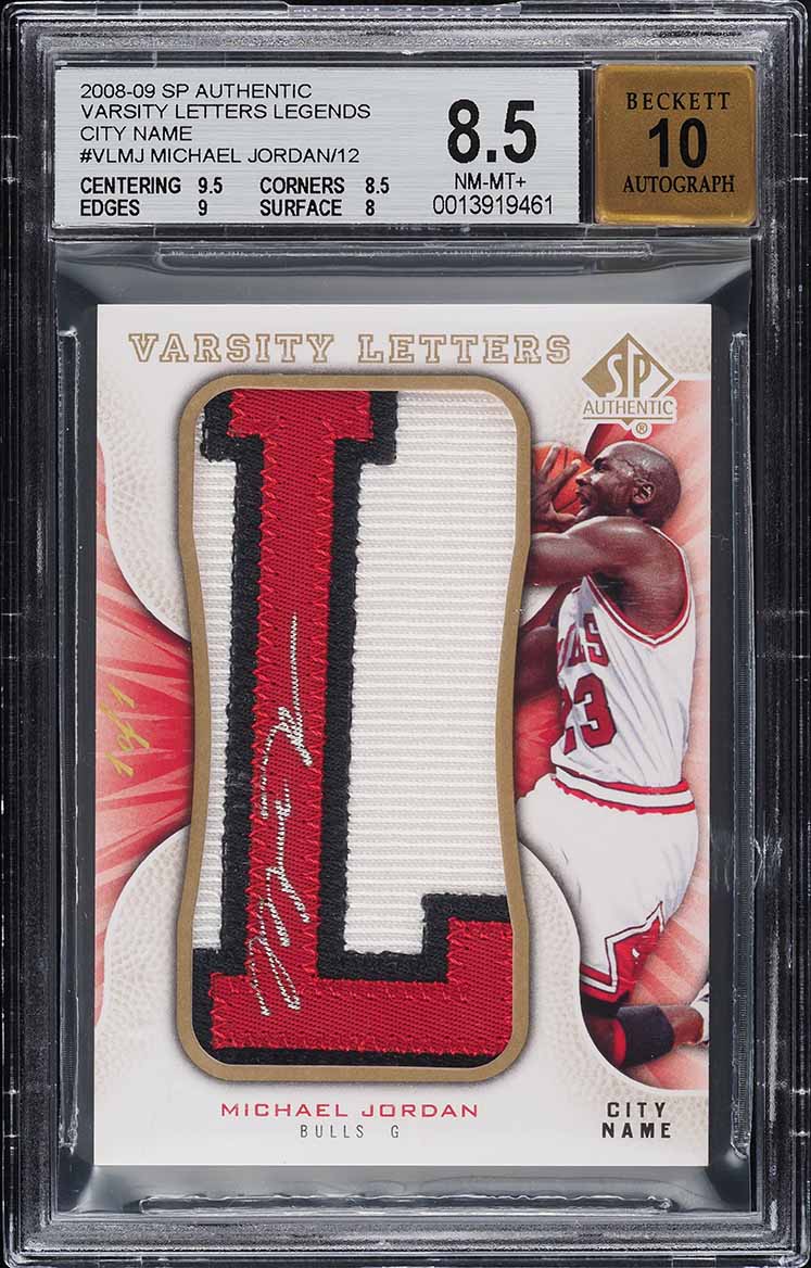2008 SP Authentic Varsity Letter City Name Michael Jordan PATCH AUTO 1/ ...