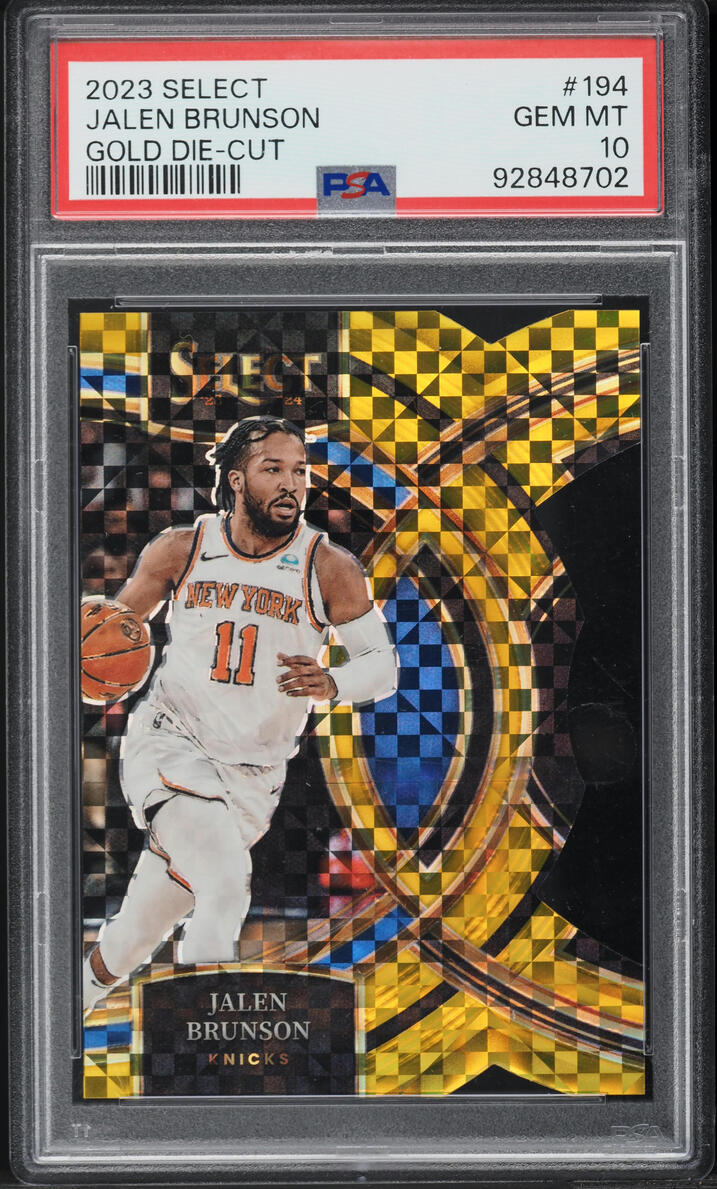 2023 Select Premier Gold Prizm Die-Cut Jalen Brunson /10 #194 PSA 10 ...