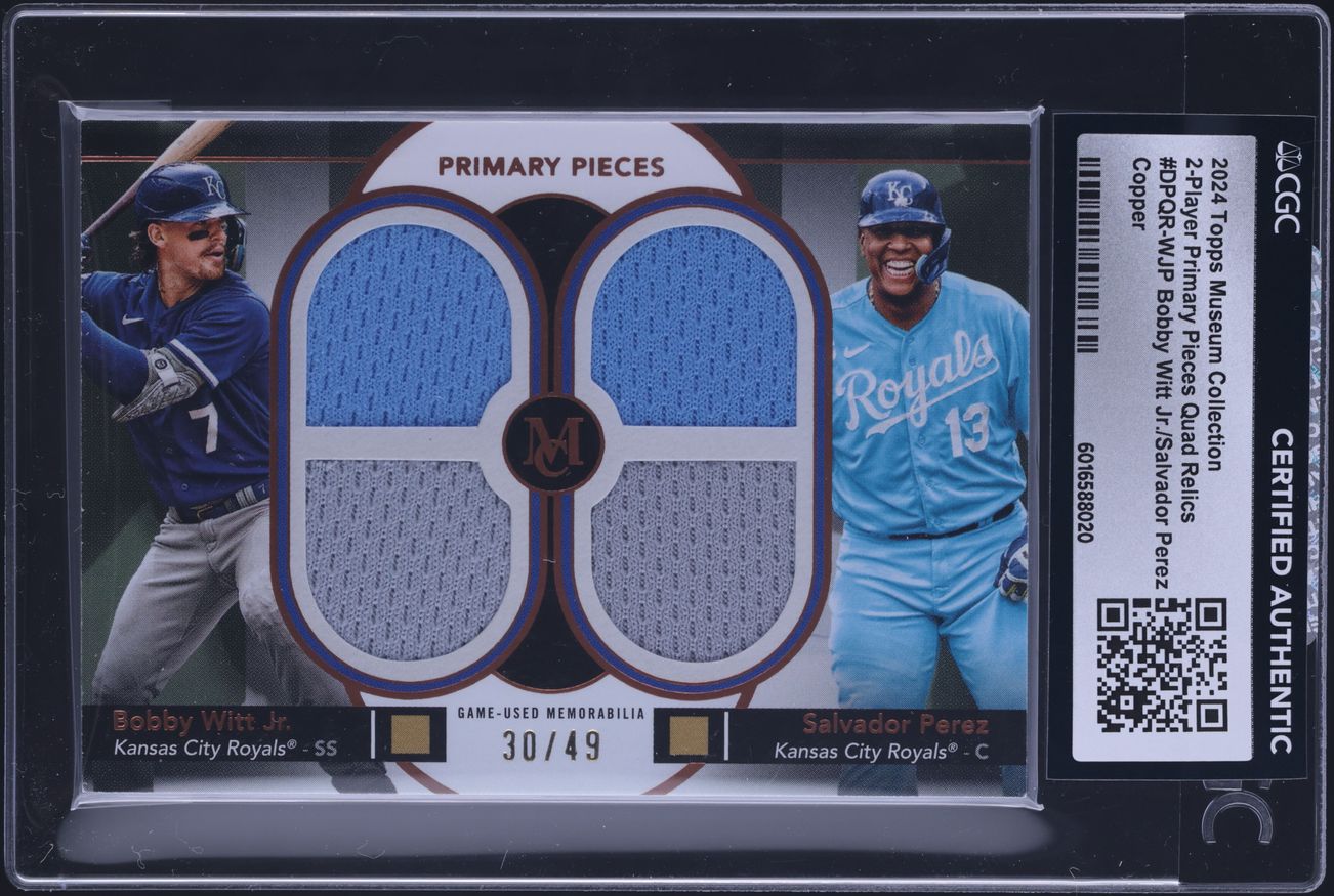 2024 Topps Museum Collection Copper Perez & Bobby Witt Jr. PATCH /49 ...