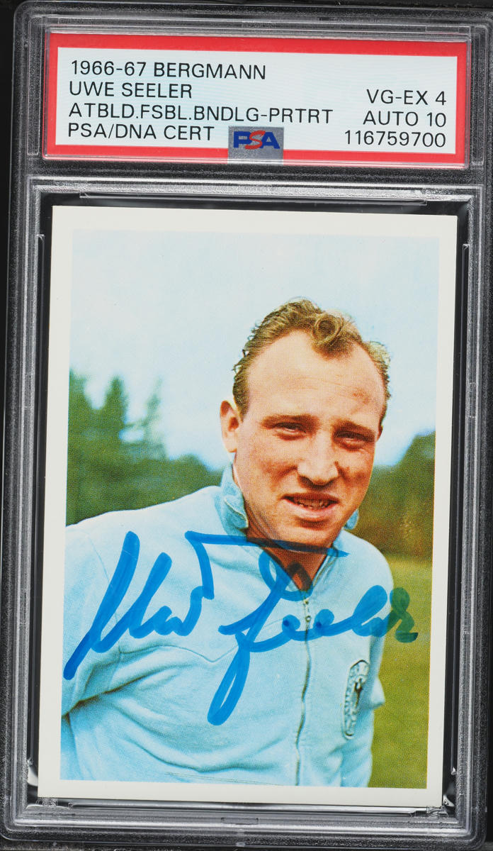 1966 Bergmann Automatenbilder Fussball Bundesliga Uwe Seeler AUTO DNA ...