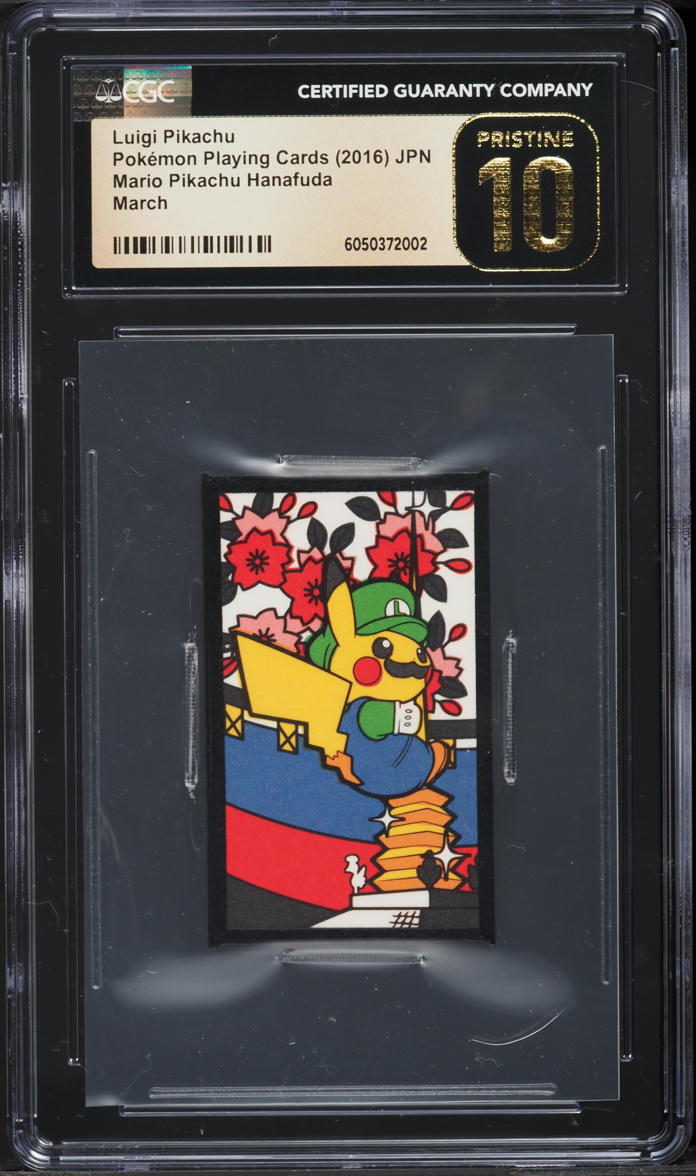 2016 Pokemon Japanese Hanafuda Mario Pikachu March Luigi Pikachu CGC 10 ...
