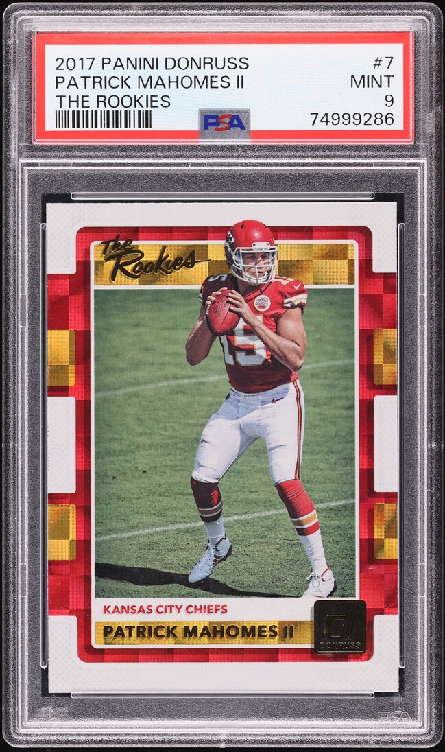 2017 Donruss The Rookies Patrick Mahomes II ROOKIE #7 PSA 9 MINT on ...