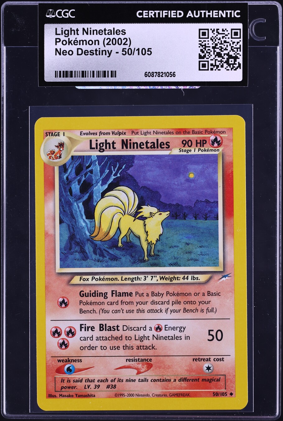 2002 Pokemon Neo Destiny Light Ninetales #50 CGC AUTH on Fanatics Collect