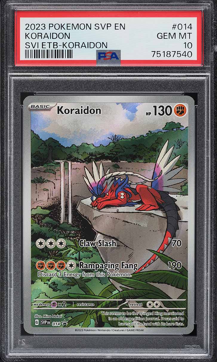 2023 Pokemon Scarlet & Violet Black Star Promo ETB Koraidon #14 PSA 10 ...