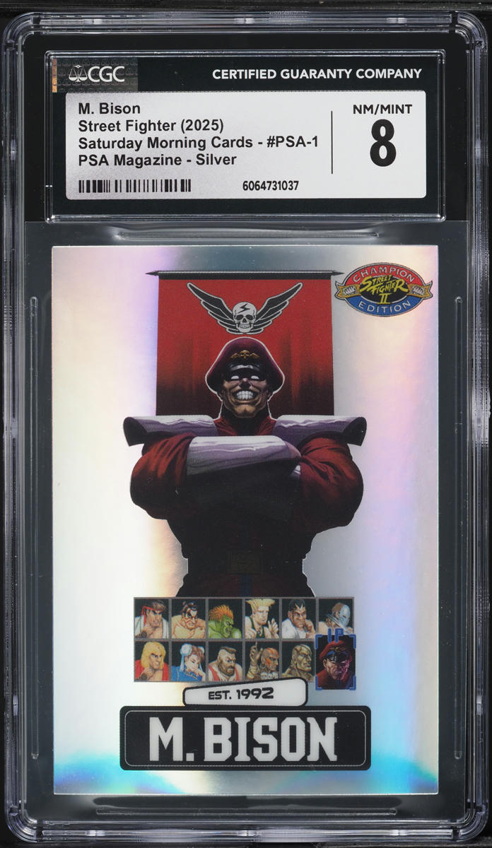 2025 SMC Street Fighter PSA Magazine Silver M. Bison #PSA-1 CGC 8 NM-MT ...