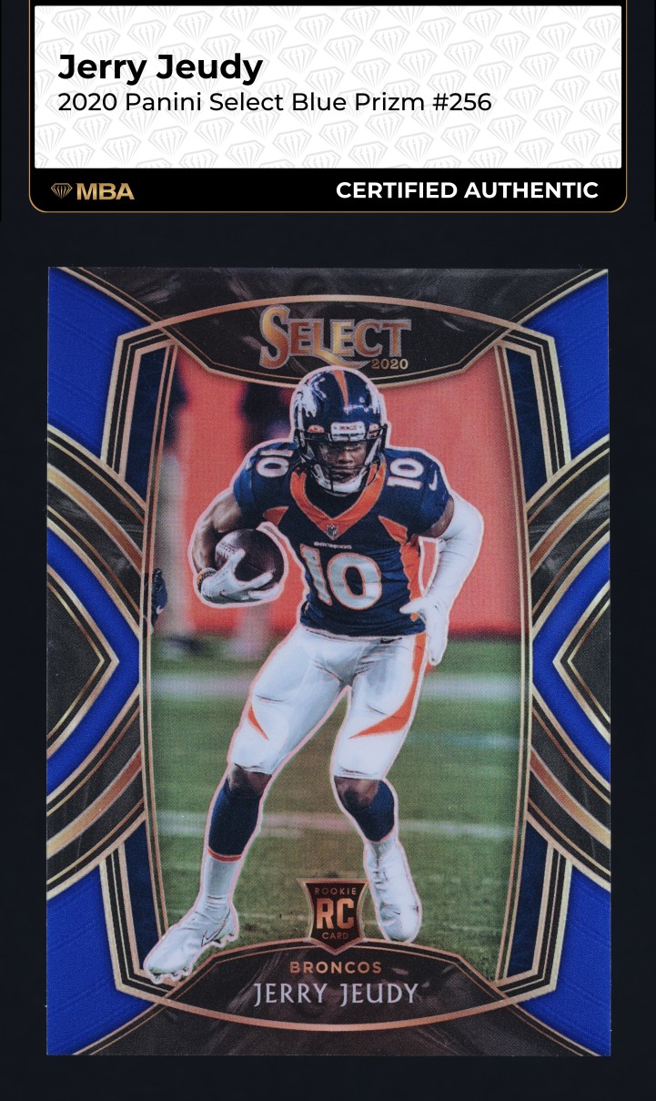 2020 Select Club Level Blue Prizm Jerry Jeudy ROOKIE /75 #256 MBA AUTH ...