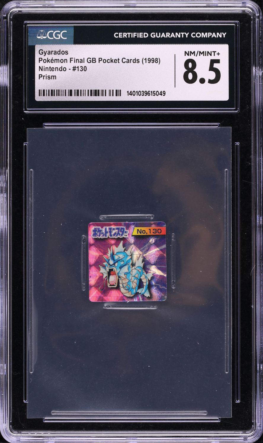 1998 Pokemon Japanese Final GB Pocket Cards Prism Gyarados #130 CGC 8.5 ...